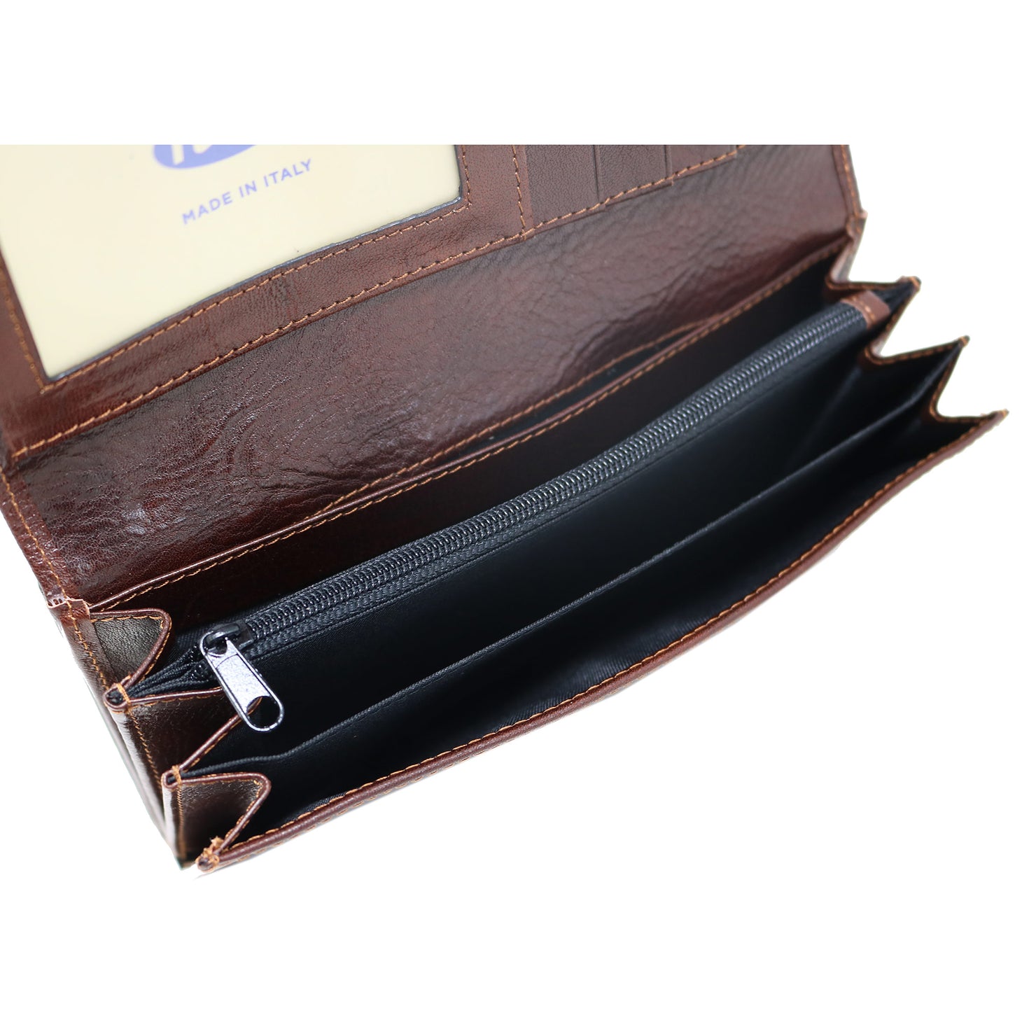 Floto Roma Italian Checkbook Wallet in Full Grain Leather
