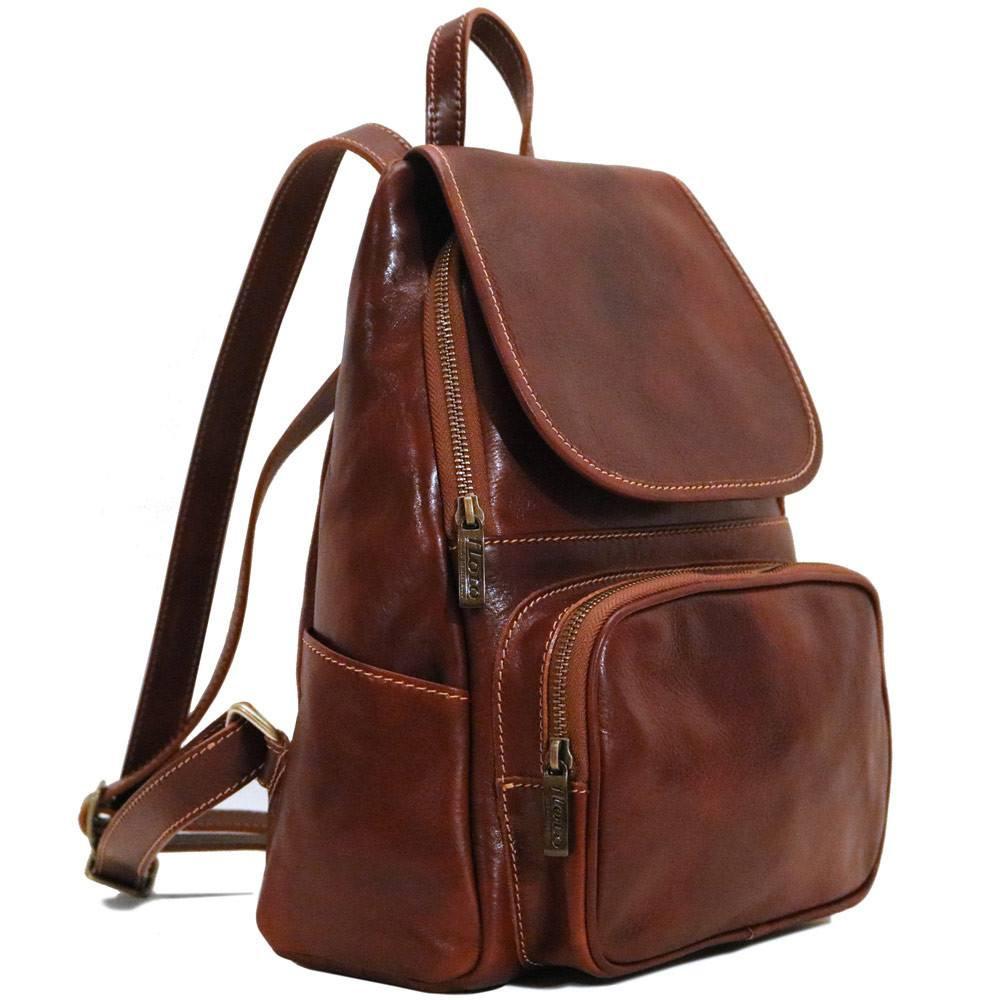 Floto Livorno Italian Full Grain Leather Backpack Knapsack